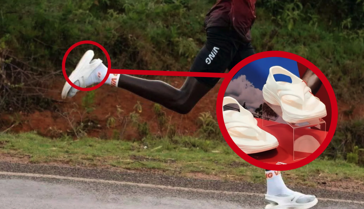 2h18 en maratón con chanclas... ¡con placa de carbono!