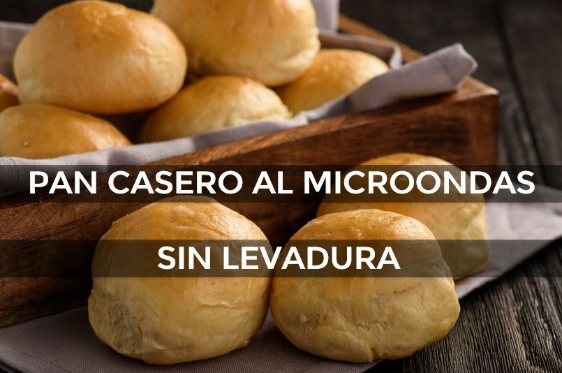Pan casero al microondas, sin horno ni levadura